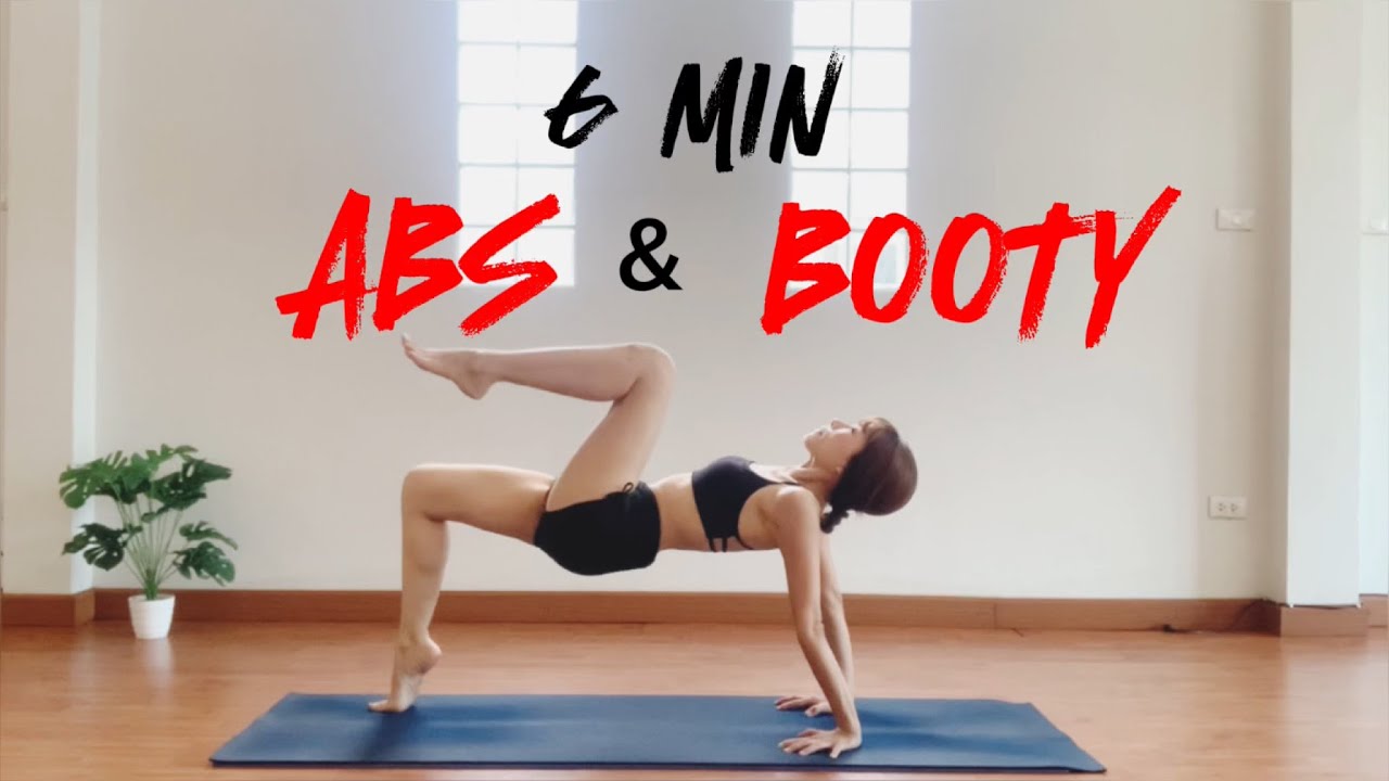 6 Min Abs And Booty Workout No Squat Youtube