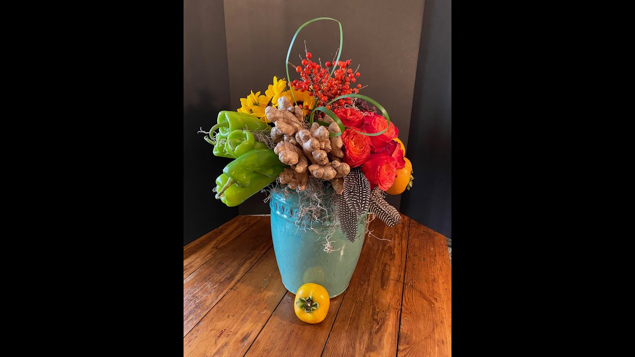 Making a Modern Mass floral arrangement - YouTube