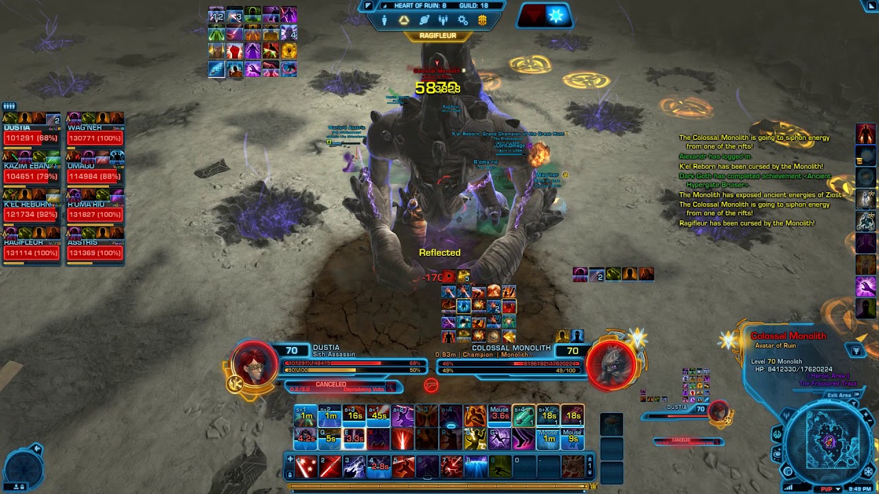 SWTOR 5.9.3 - Colossal Monolith 8 VM (Танк PoV) - YouTube