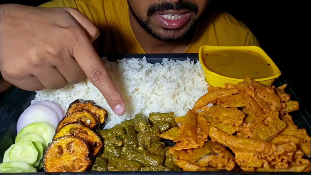 I am going to eating dal chawal and sabji। pakoda and dal chawal eating ...