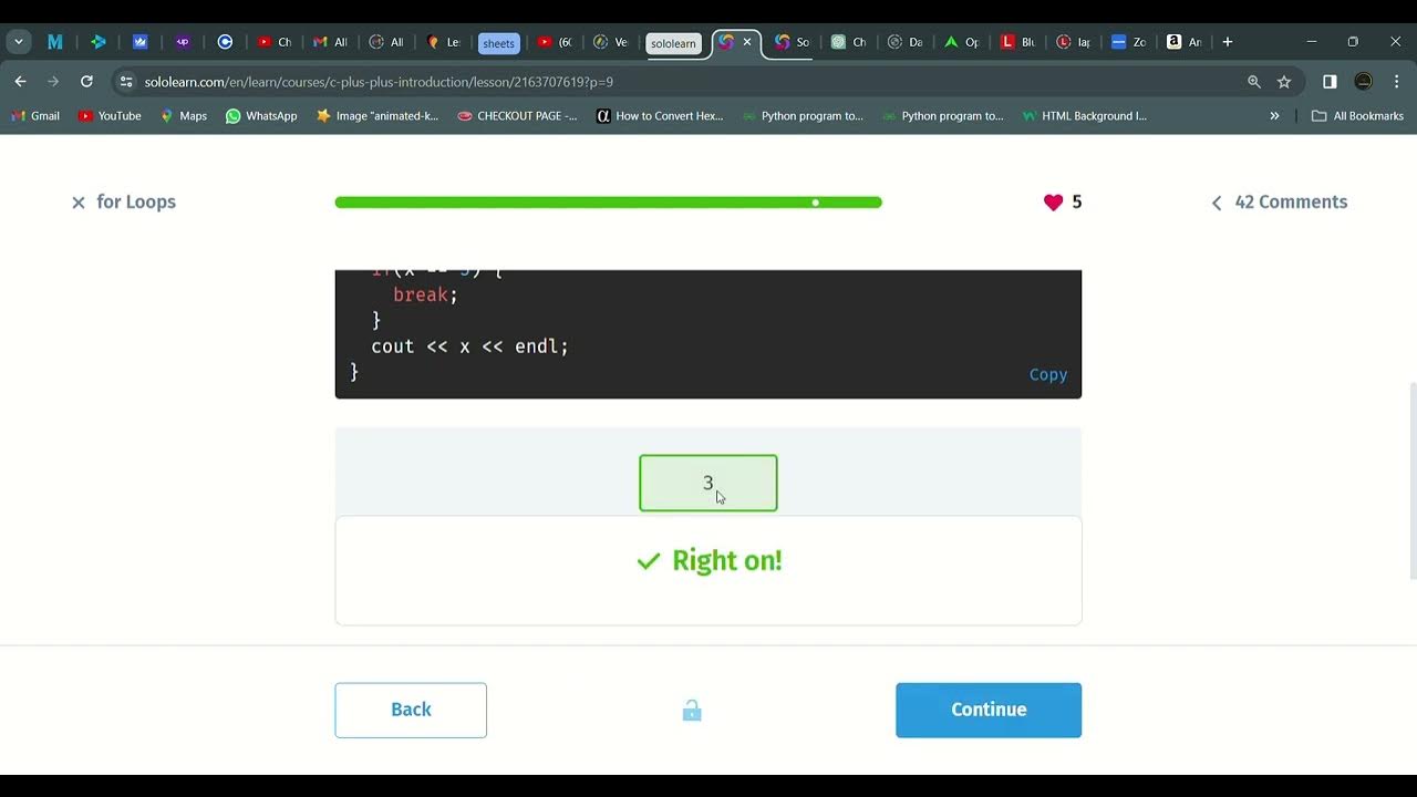 15 For Loops Introduction To C Sololearn Youtube