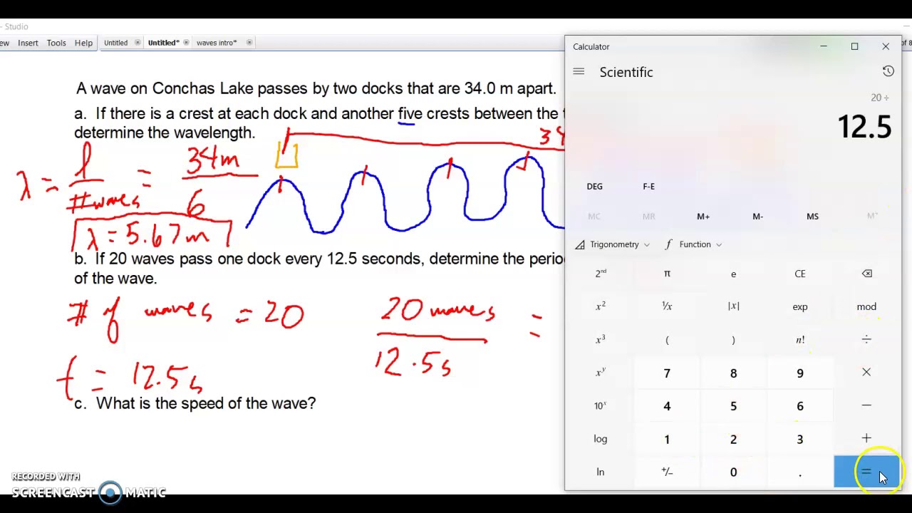 Wave Intro part 2 with example prob - YouTube