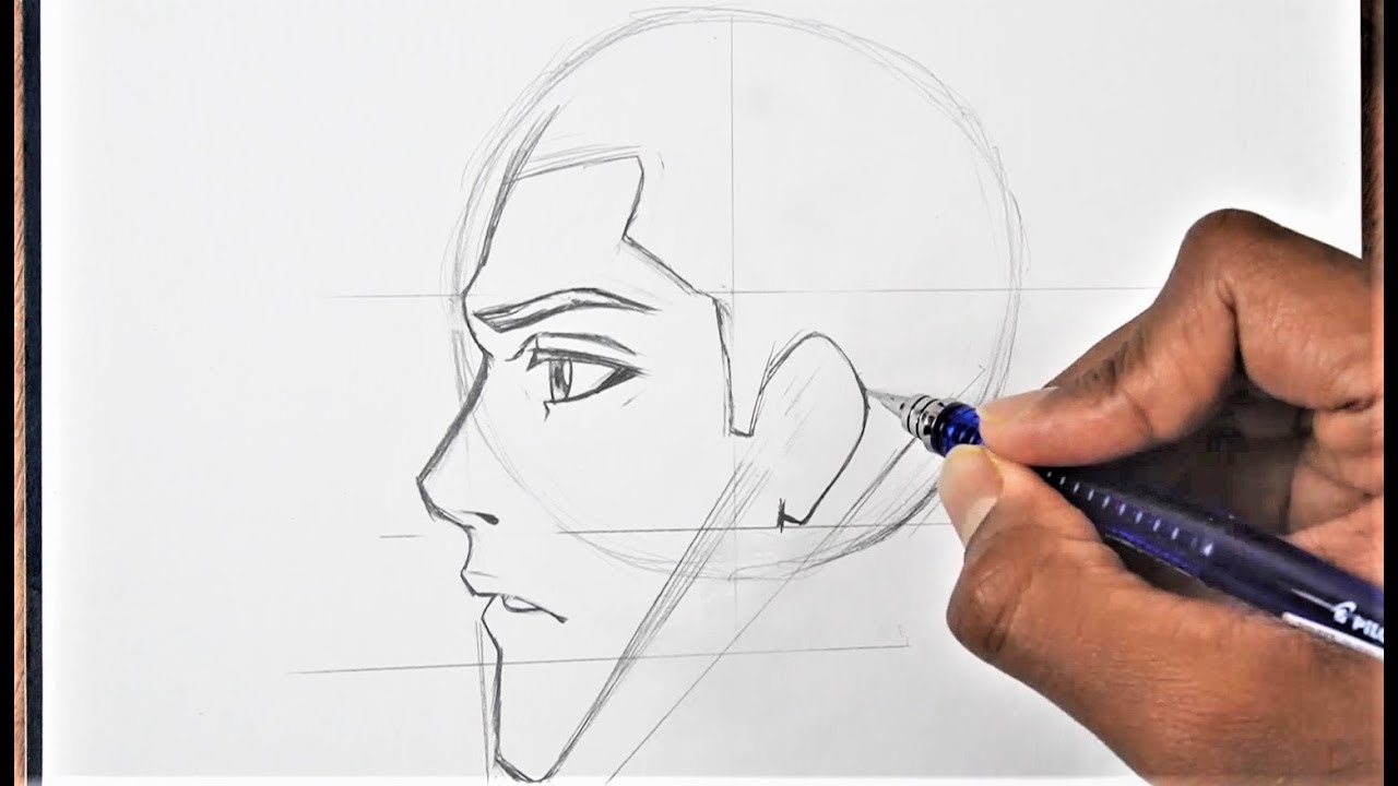 How To Draw ANIME Character Side VIEW Tutorial For Beginners YouTube