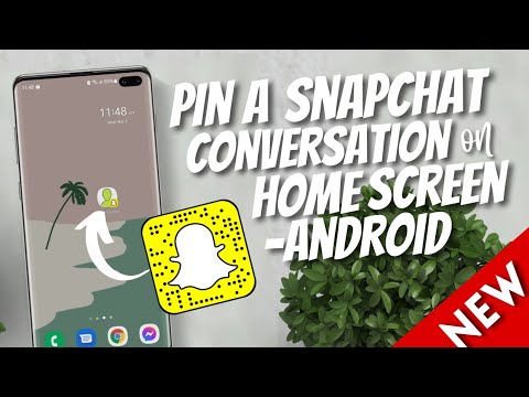 How to pin a Snapchat conversation shortcut to Homescreen - Android ...