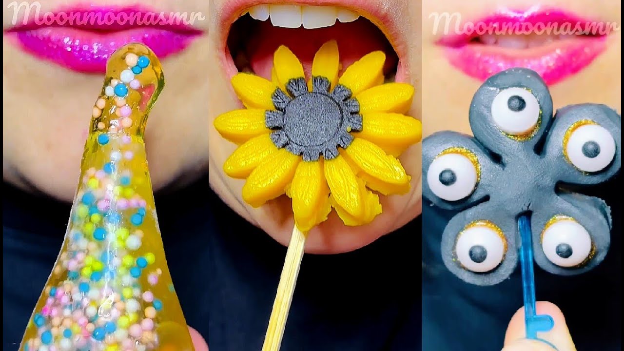 Satisfying ASMR Eating EMOJI FOOD CHALLENGE Compilation Mukbang 먹방 ...