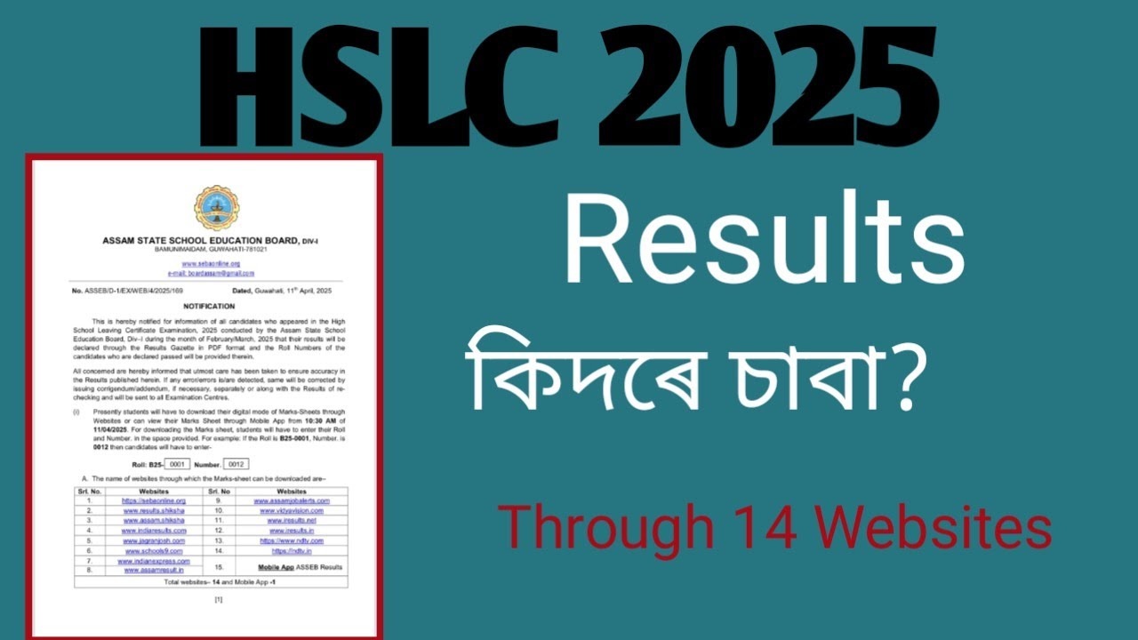 HSLC 2025 Results|Official websites for Checking Results|Official ...