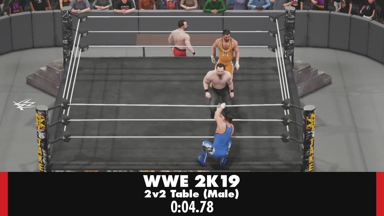Speedrun - WWE 2K19 (2v2 Table Male) [0:04.78] - YouTube