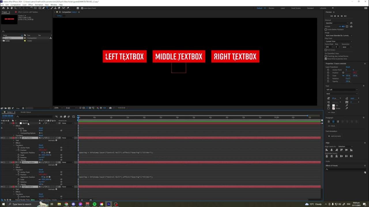 After effects dynamic textbox coding v2 - YouTube