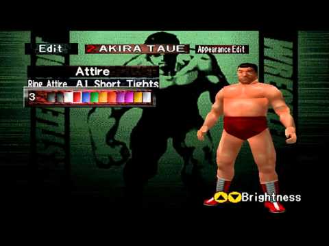 Virtual Pro Wrestling 2 - Correct Costumes - AKIRA TAUE - YouTube