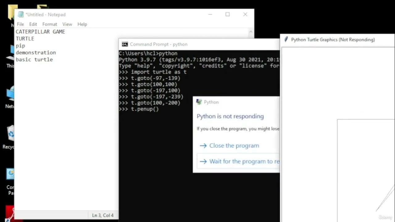 119 Project 117 Building Caterpillar Game Using Turtle and Python - YouTube