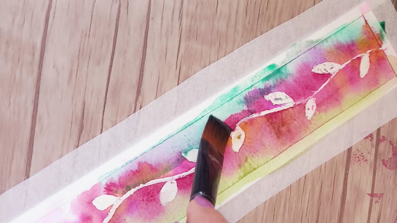 How to make a bookmark. easy bookmark drawing ideas. watercolor ...