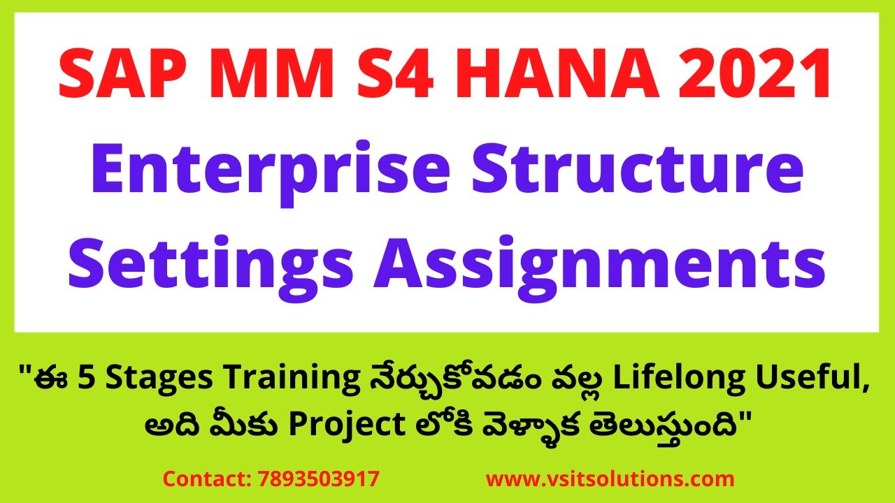 SAP MM S4 HANA Enterprise Structure Settings Assignments | SAP MM in ...