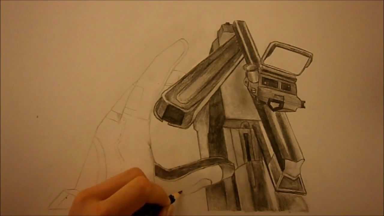 Black Ops 2 | PDW Speed Drawing - YouTube