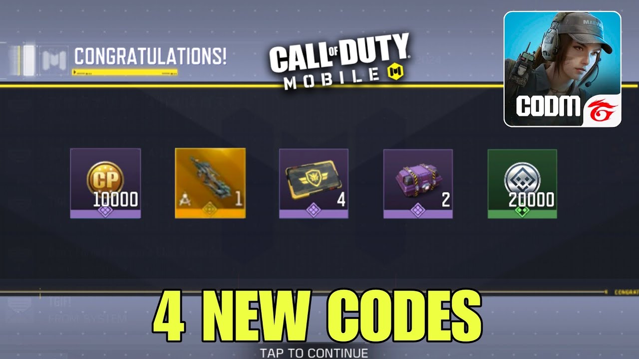 *NEW* CODM REDEEM CODES 2024 | COD MOBILE CODES CP | CALL OF DUTY ...