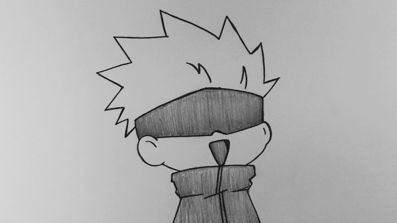 Easy anime drawing || How to draw Gojo Satoru - YouTube