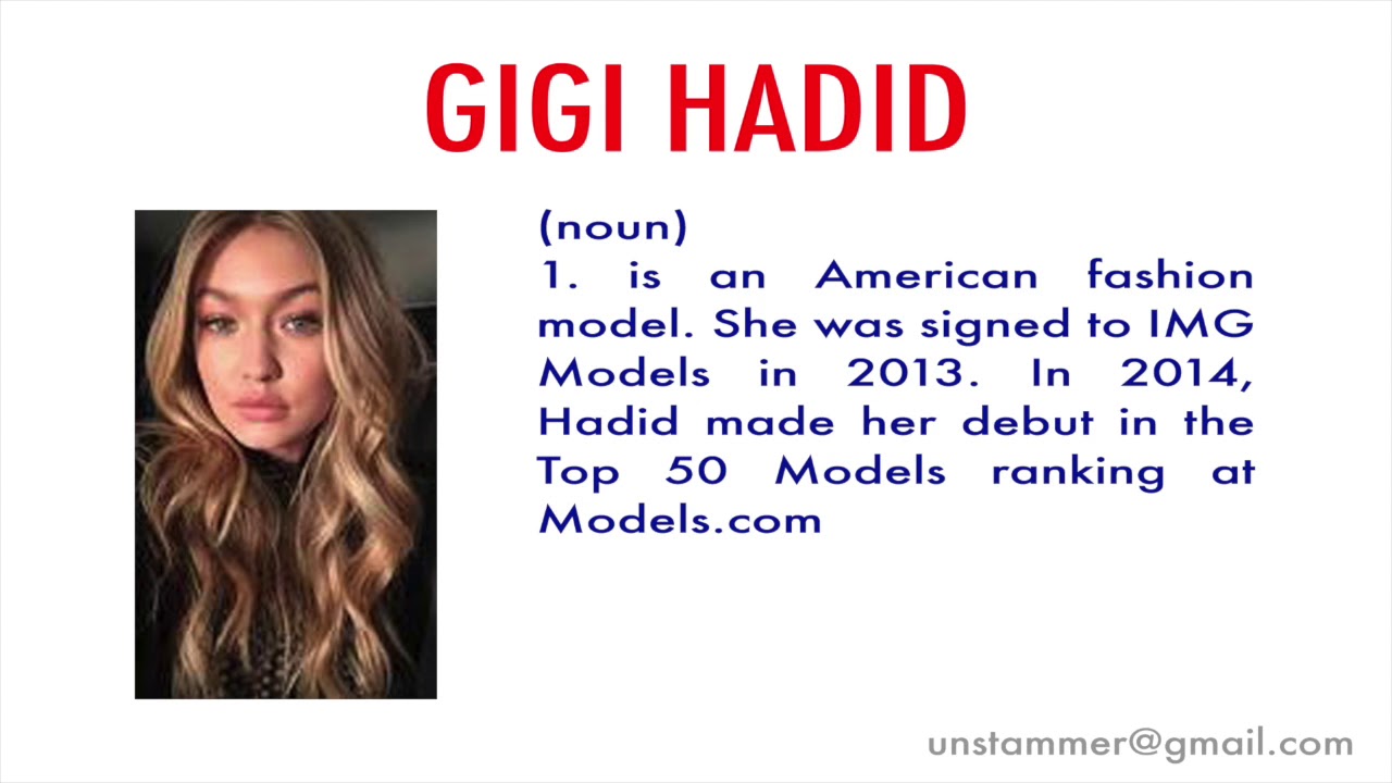 How to Pronounce Gigi Hadid - YouTube