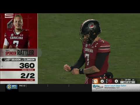 South Carolina QB Spencer Rattler vs Clemson defense - YouTube