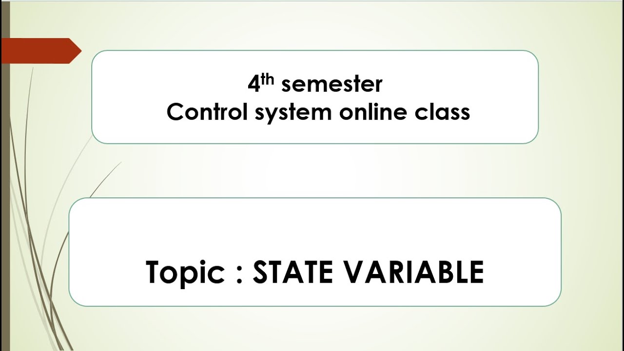 state variable || control system - YouTube