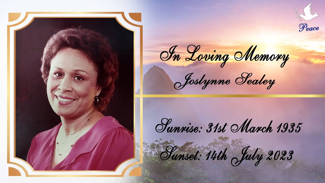 Funeral Tribute Service Of Joslynne Sealey - YouTube