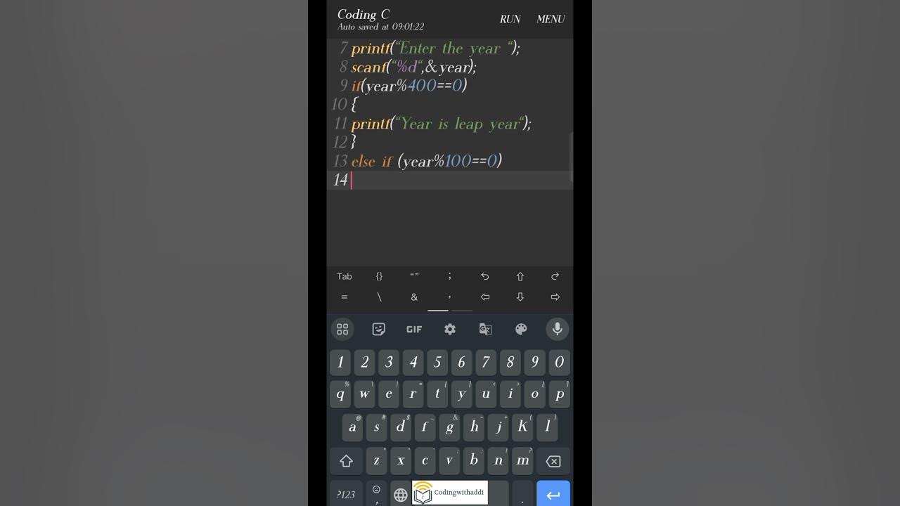 Check whether year is leap year or not in C programming #shorts #viral #code #codemasters # ...