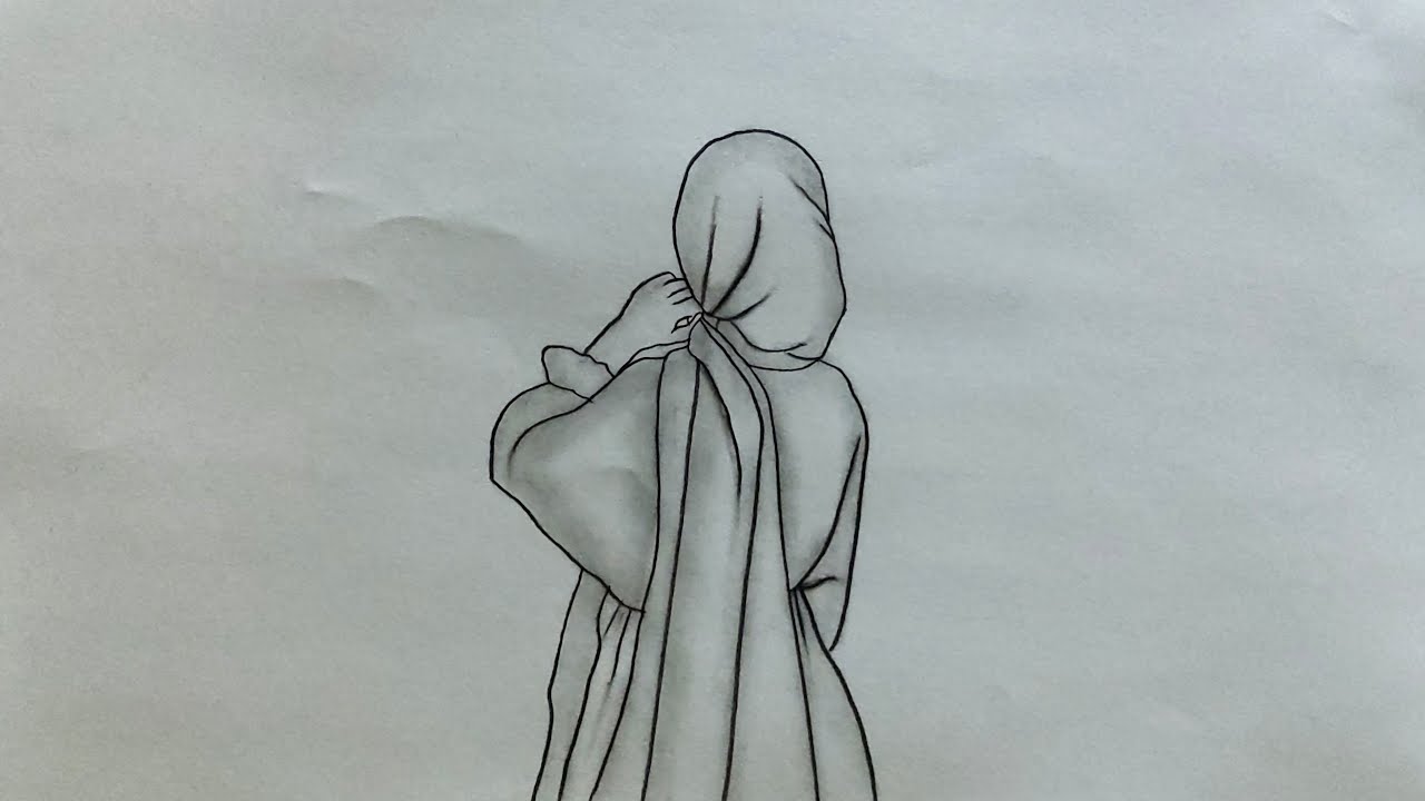 Muslim Girl Drawing || How To Draw A Girl || How To Draw A Girl With ...