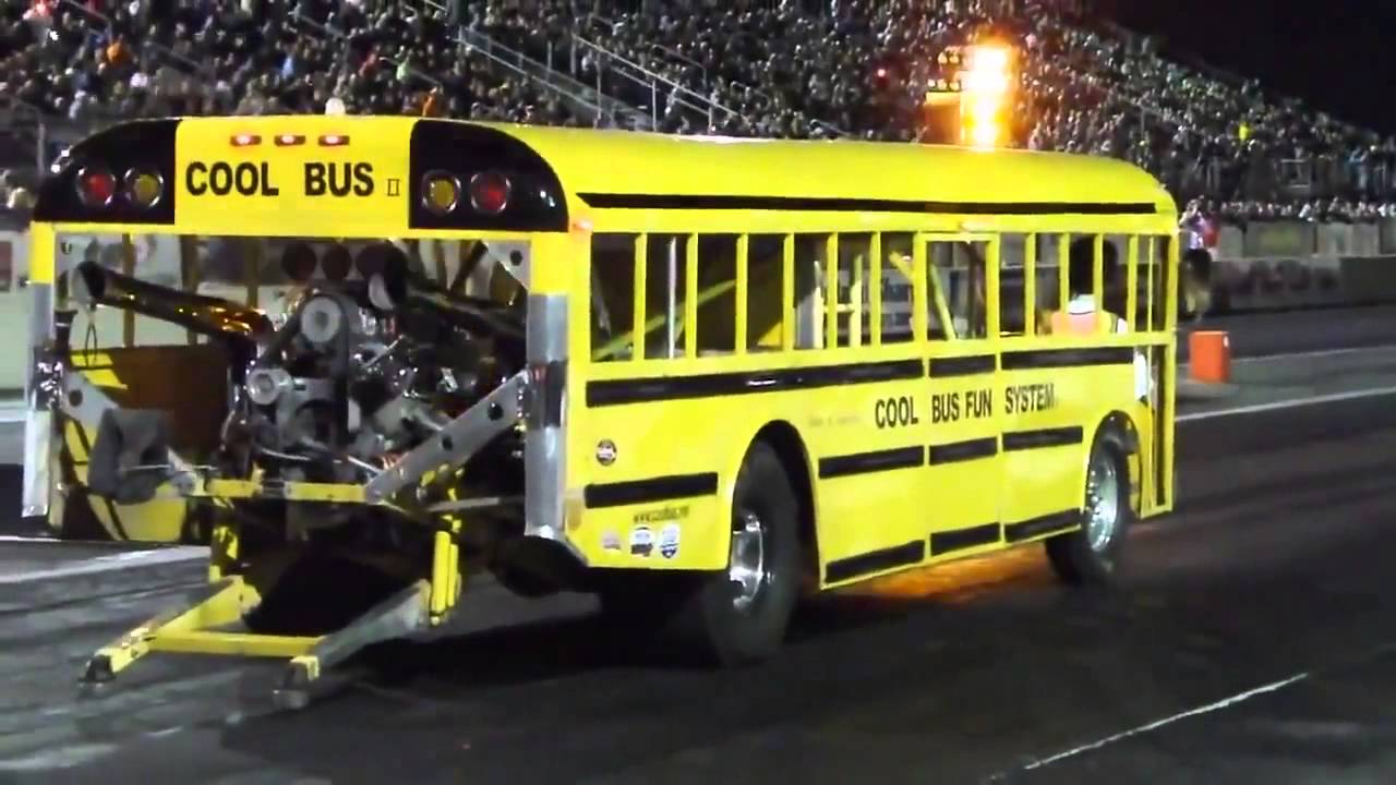 Ridiculous School Bus Dragster - YouTube
