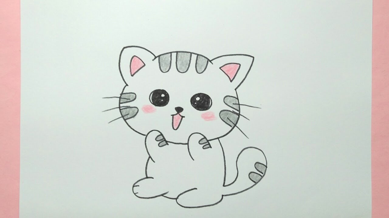 Cara Menggambar Kucing - How To Draw Cat - YouTube