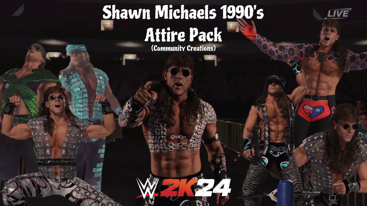Custom Shawn Michaels 1990’s Attires | WWE 2K24 | Community Creations ...