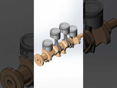 #Crank Shaft and Piston | SOLIDWORKS animation| 3D modeling | # ...