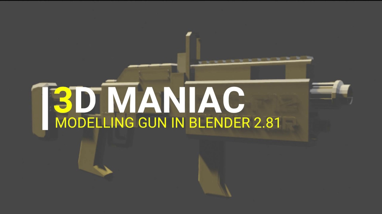 Modelling Gun in blender | Blender 2.8 | Part 1 | blender tutorial ...