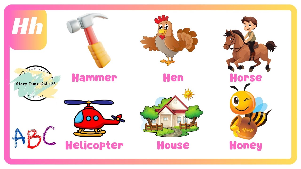ABC Flash Card Fun: Exploring H-Letter Words | ABC Phonics | English ...