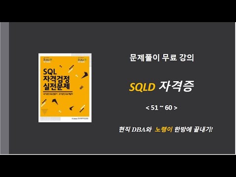 SQLD 문제풀이 51~60 | SQLD 자격증 | 노랭이 - YouTube