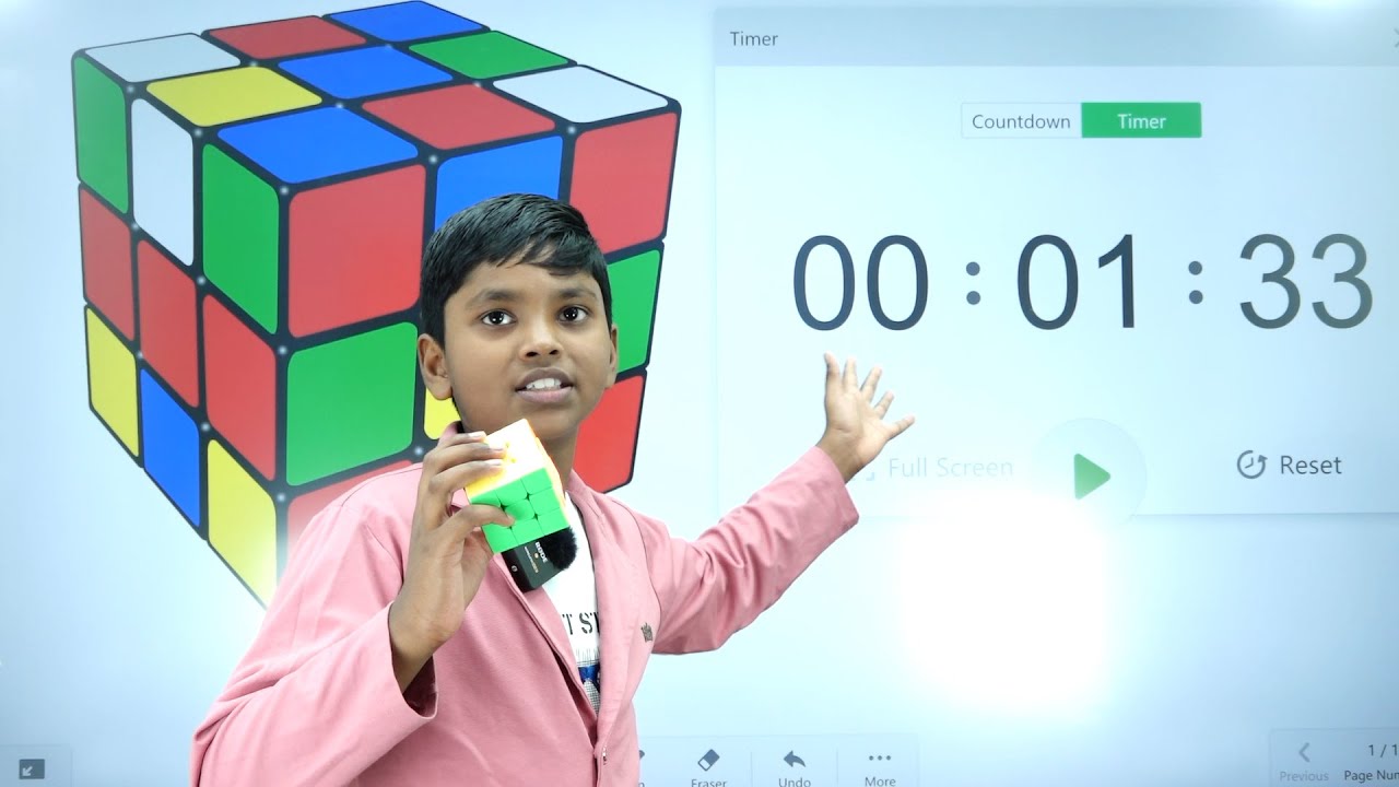 Veekshith solved Rubik's cube in just One and Half minute (class 4 ...