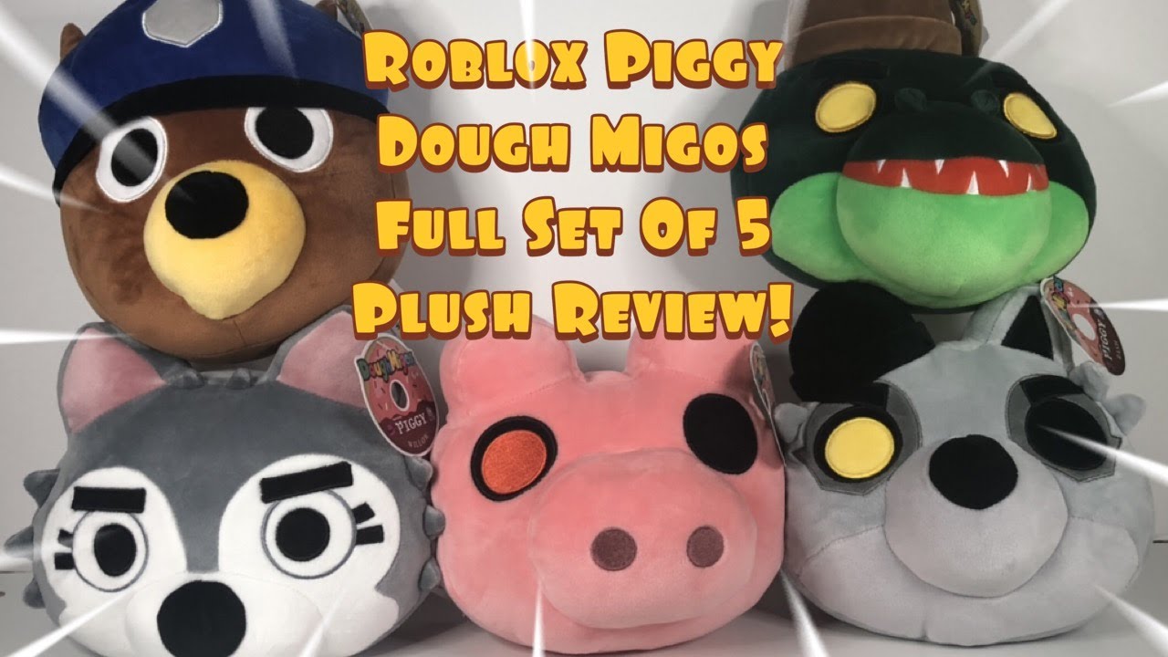 New Roblox Piggy Dough Miges Full Set Of 5 Plush Review!!! - YouTube