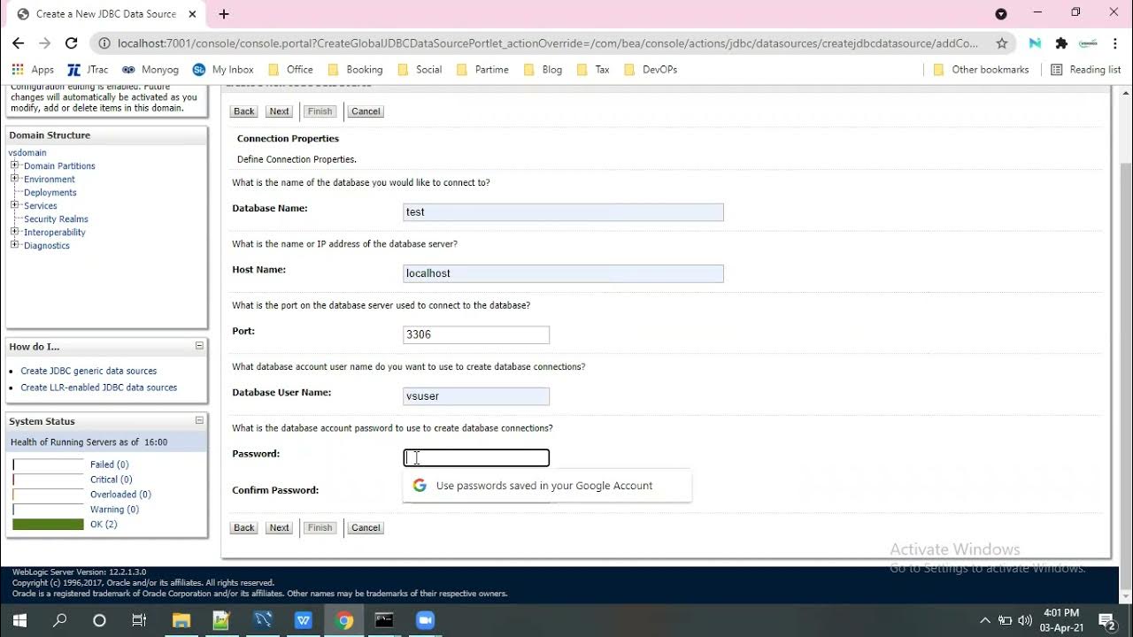 Datasource Creation in WebLogic 12c - YouTube