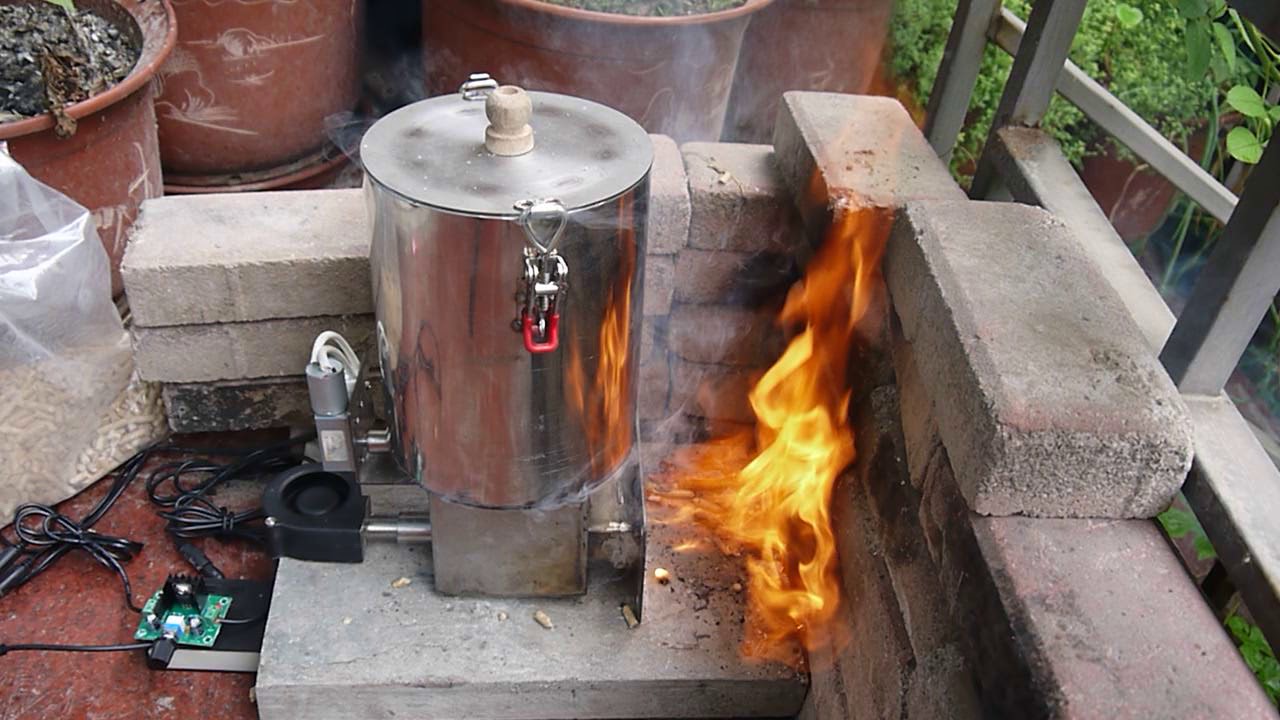 Wood Pellet Burner for Upgrade Pizza Oven UUNI/OONI - YouTube