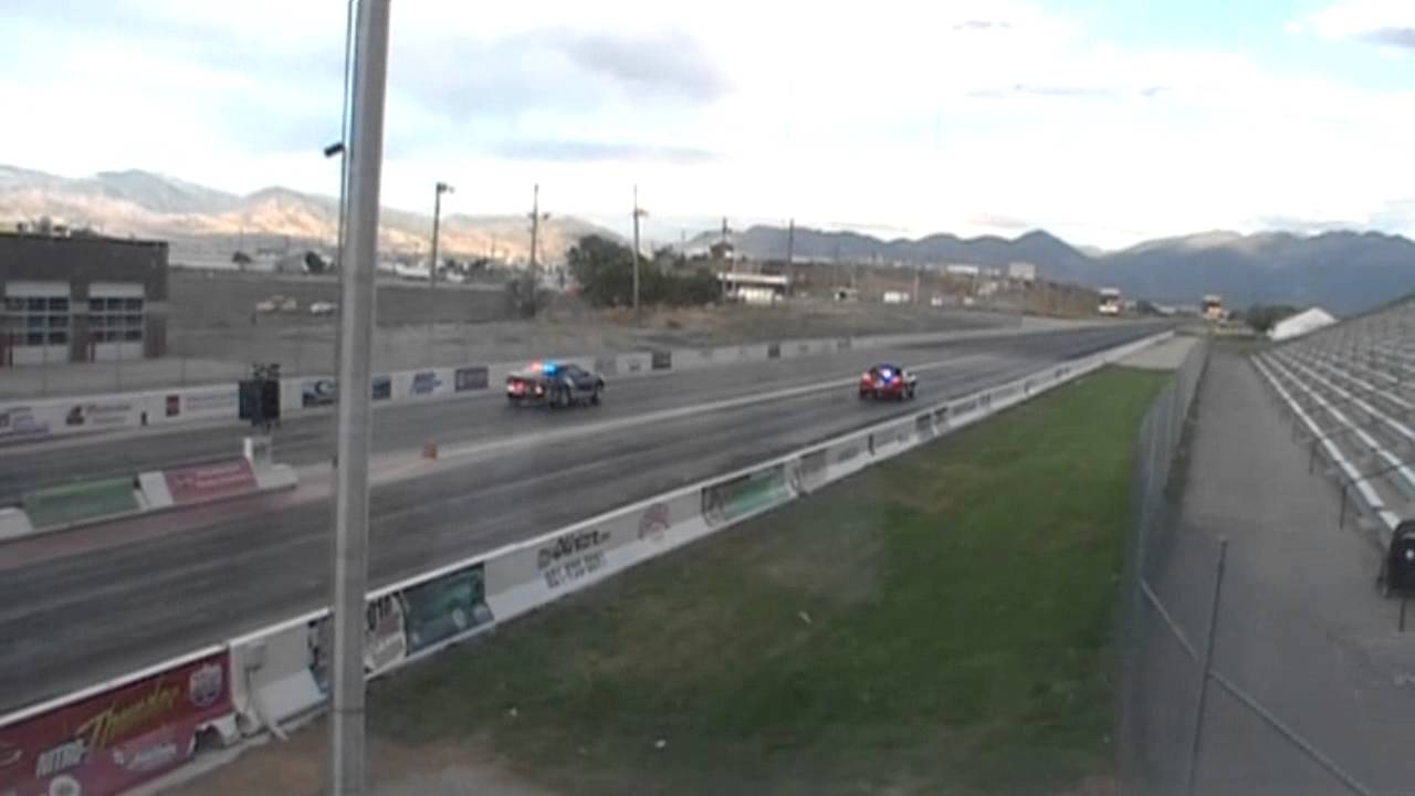 Utah DARE police Cars Drag race - YouTube