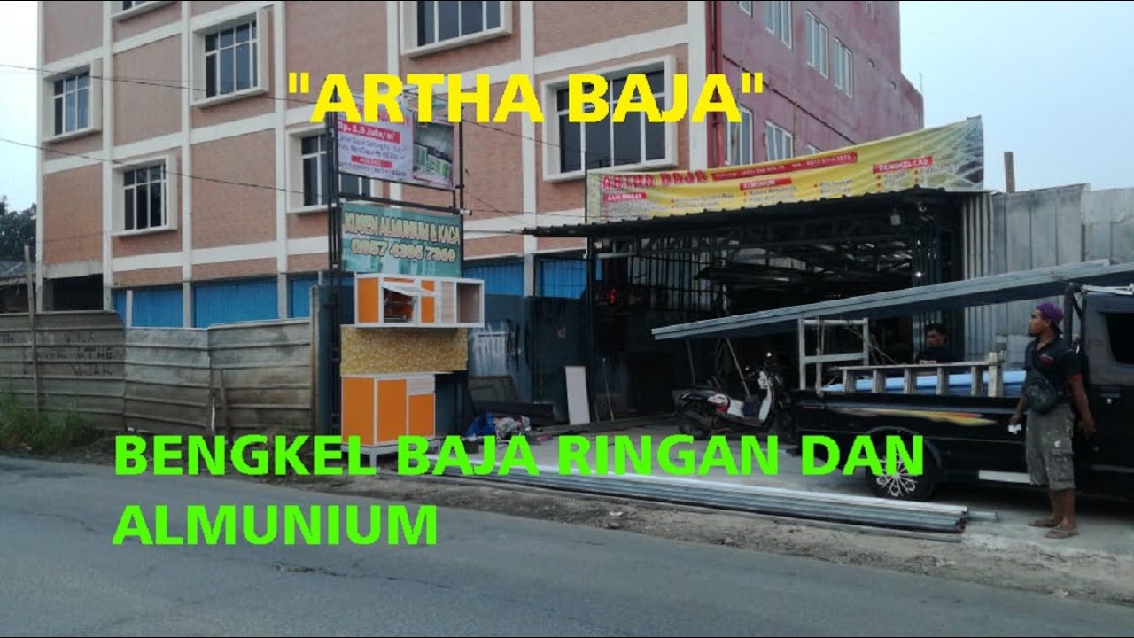 bengkel baja ringan, besi dan almunium ARTHA BAJA - YouTube