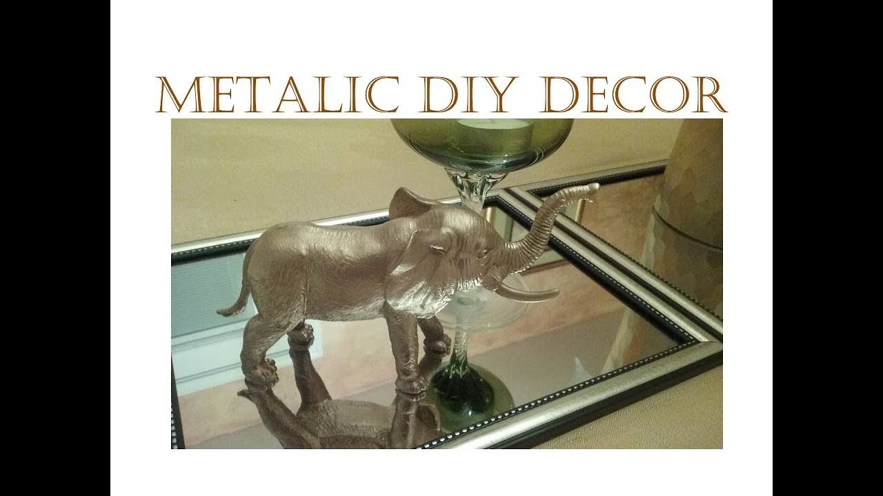 Dollar Tree DIY -- Metalic Elephant Decor - YouTube