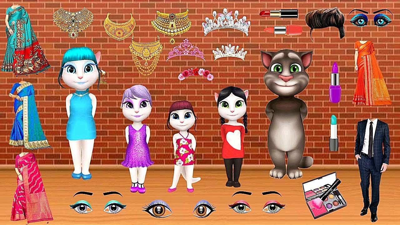 4 Talking Tom Girls And Talking Tom Billu Funny Video | Billi Funny ...
