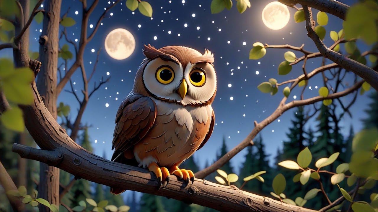Sleepy Owl in a Tree | Bedtime Song for Kids | Gentle Nighttime Nursery ...