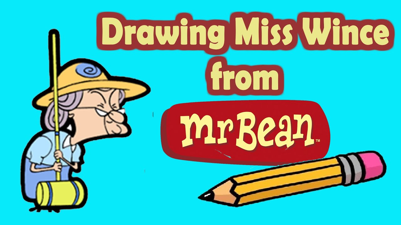 An easy way to draw Miss Wince from the Mr Bean cartoons - YouTube