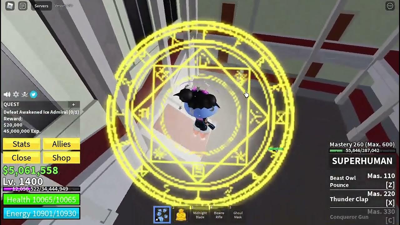 Defeating Awakened Ice Admiral In Roblox Blox Fruits Youtube