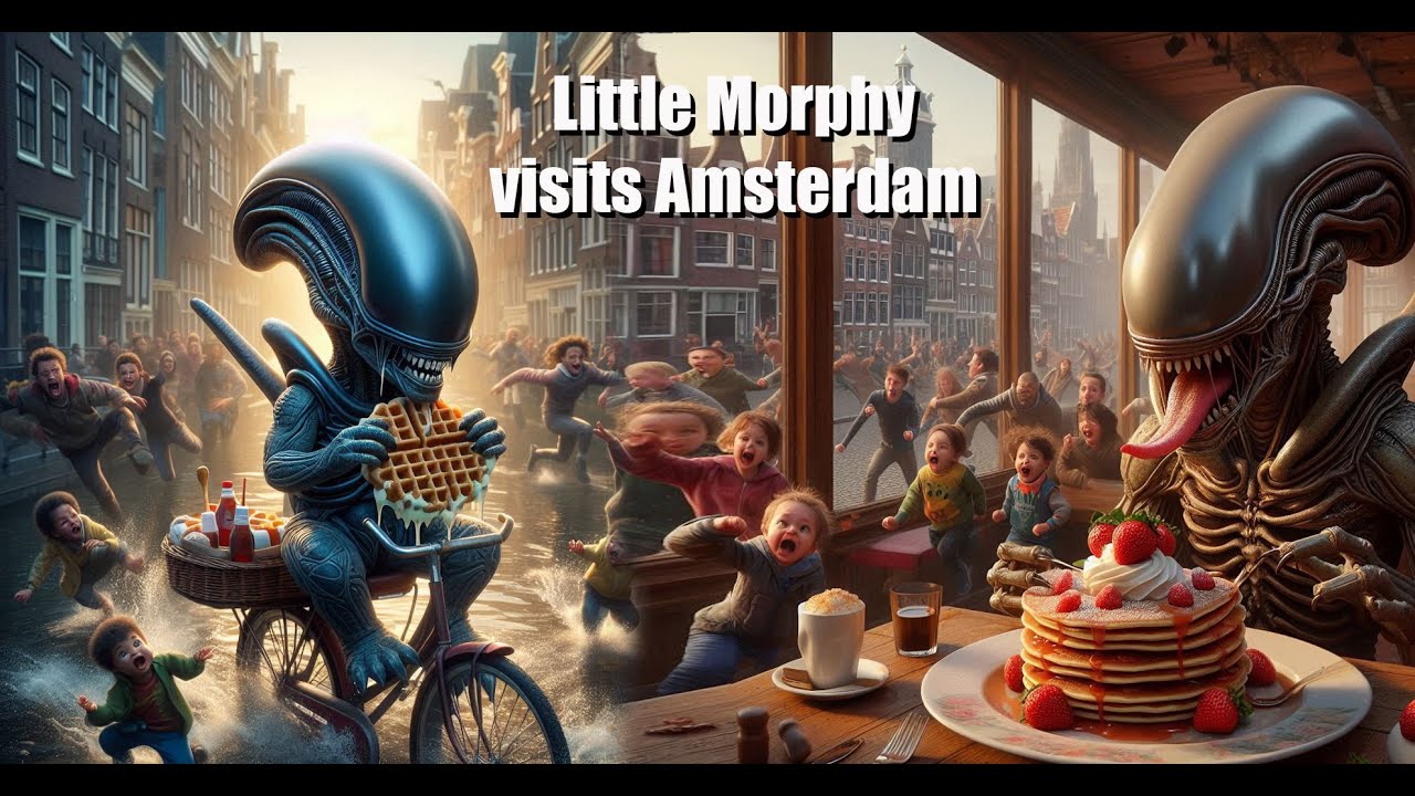 Baby xenomorph just wants to eat pancakes in Amsterdam 👽 #aliens # ...