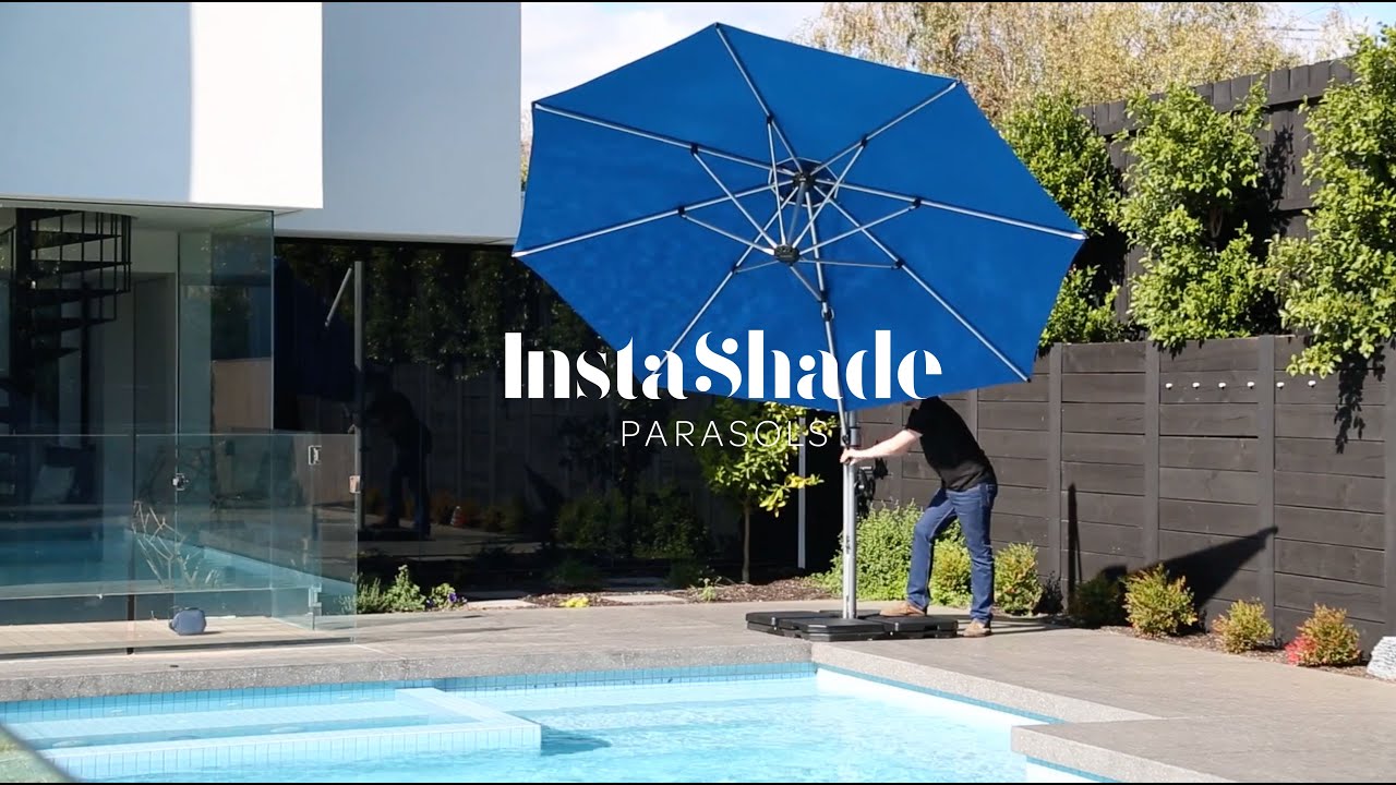 Instashade Parasols - Aurora Cantilever Parasol Instructional Video ...