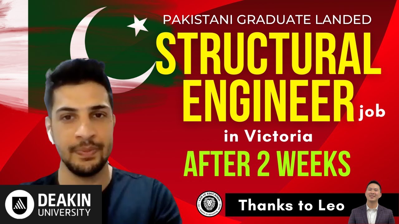 PAKISTANI STUDENT FROM DEAKIN UNIVERSITY WITHOUT ANY LOCAL EXPERIENCE LANDED STRUCTURAL ENGINEER ...