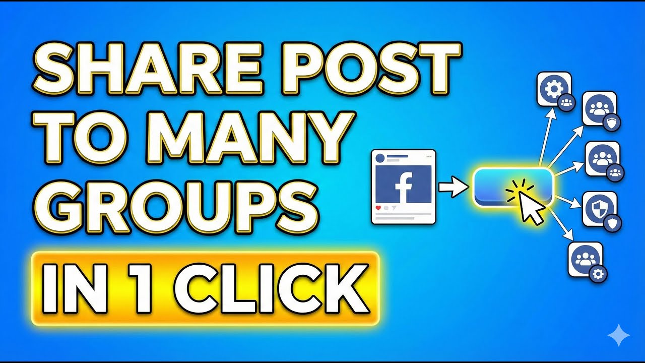 How to Share a Facebook Post into Many Groups in 1 Click - YouTube