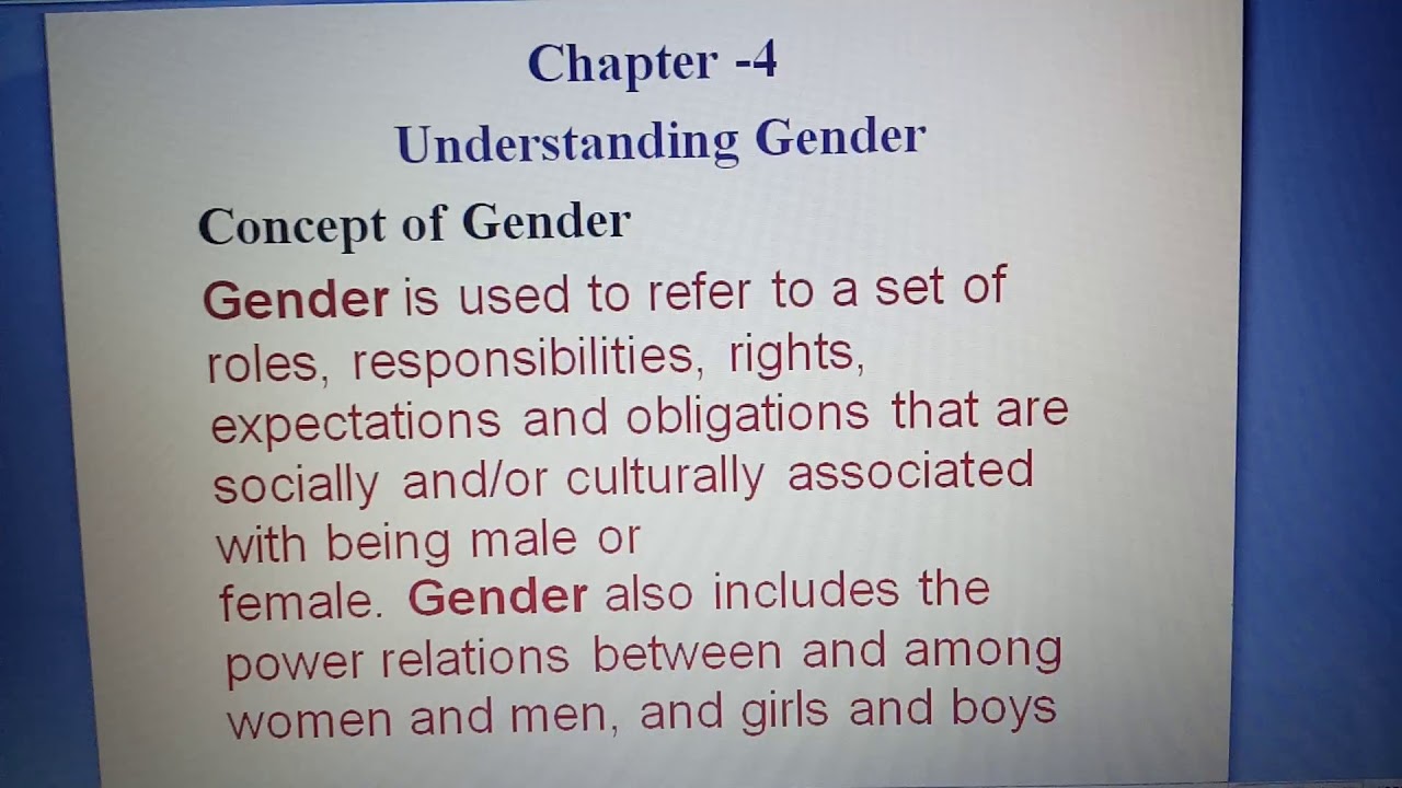 Class- 7th chapter- 4 Understanding Gender(civics) - YouTube