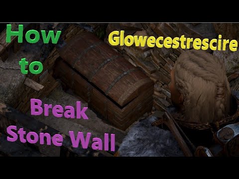 AC Valhalla Glowecestrescire chest under stone wall - YouTube