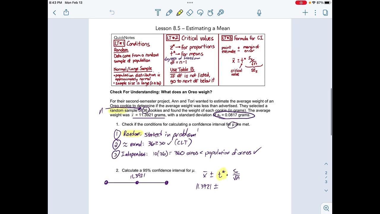 Lesson 8.5 Check For Understanding Video - YouTube